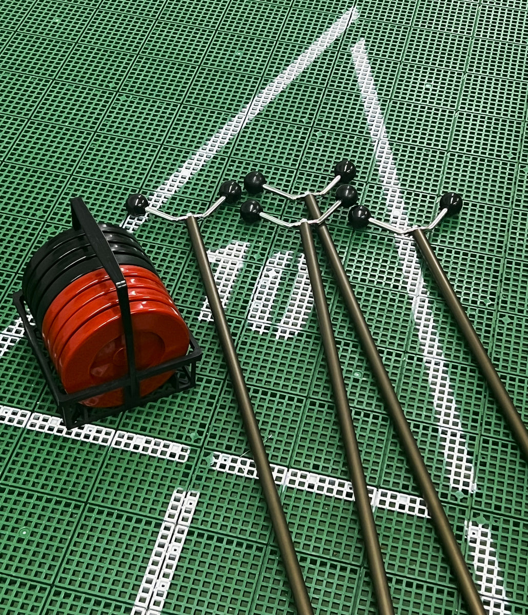 7003 - Tuffy Commercial Shuffleboard Set (Cues, Discs, Carrier, Rules ...